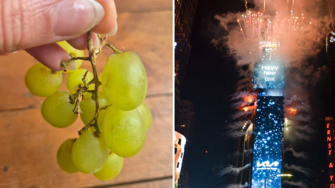 Grapes Good Luck New Years Eve ಹೊಸ ವರ್ಷದ ಪಾರ್ಟಿ ಮೂಡ್‌ನಲ್ಲೂ ದ್ರಾಕ್ಷಿ ...