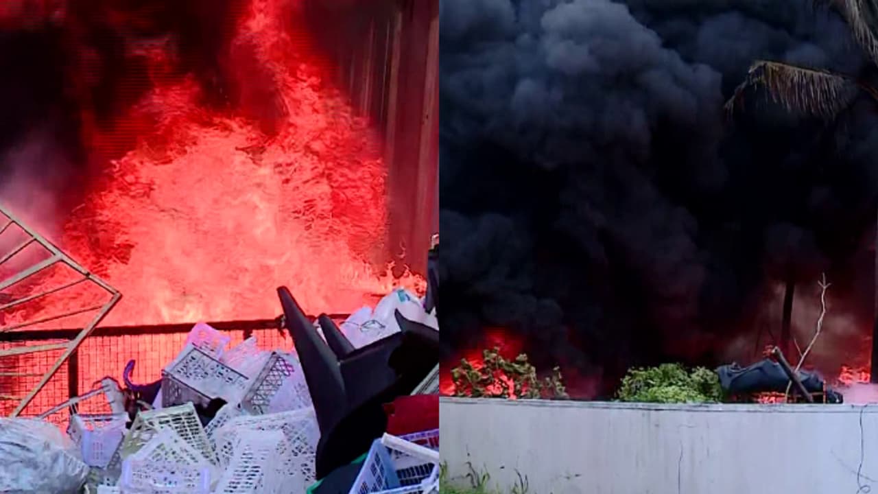 huge fire accident in scrap godown in Chembumukku ernakulam, fireforce ...