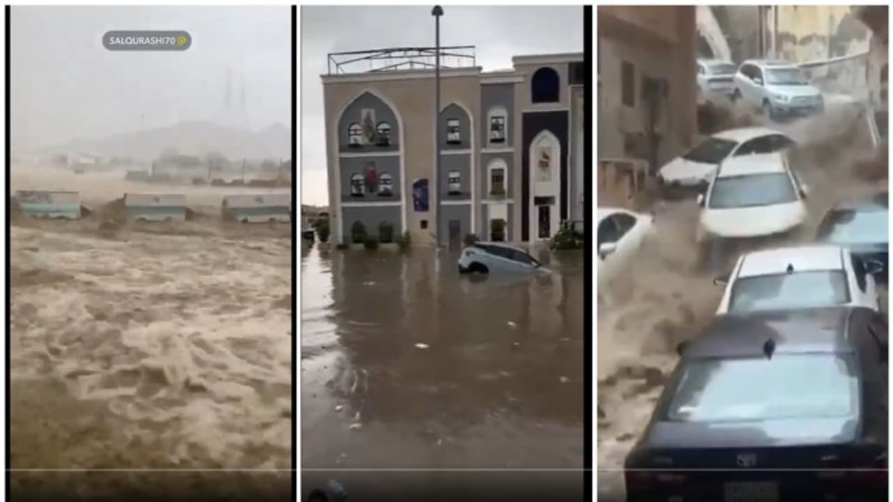 Cars washed away, flash floods: Dramatic videos capture chaos as heavy ...