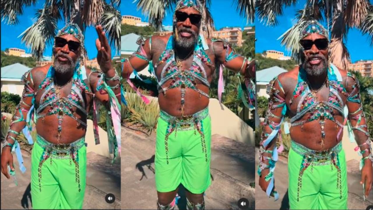 Chris Gayle's Strange Avatar: ವಿಚಿತ್ರ ಅವತಾರದಲ್ಲಿ ಕ್ರಿಸ್ ಗೇಲ್ ...