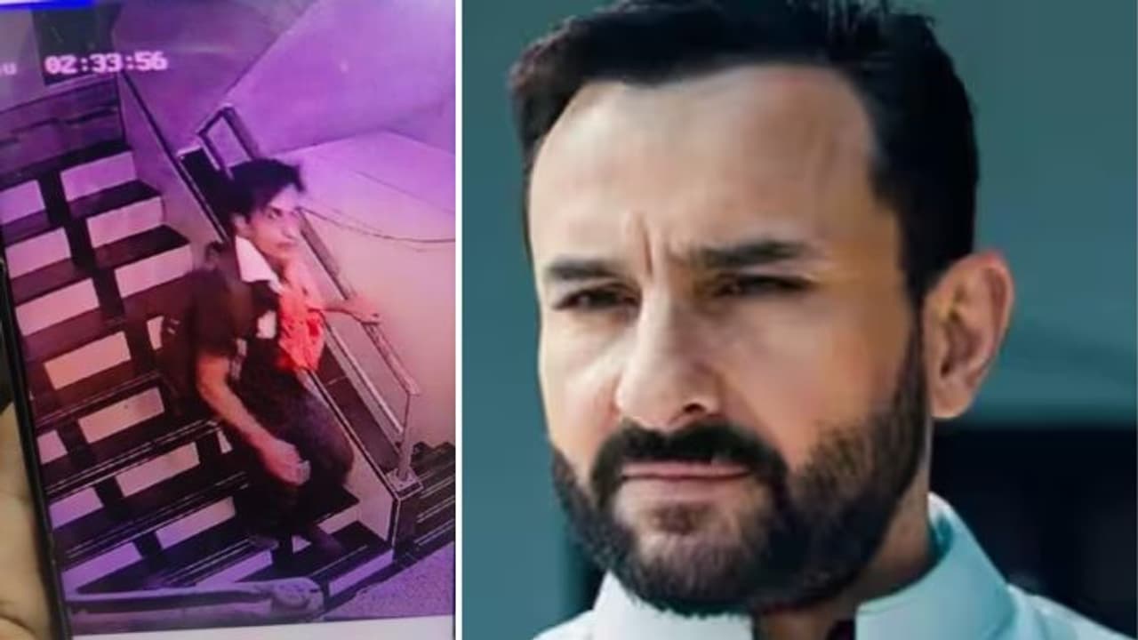 Saif Ali Khan stabbing: Suspected attacker caught on CCTV escaping from staircase; 1st image ...