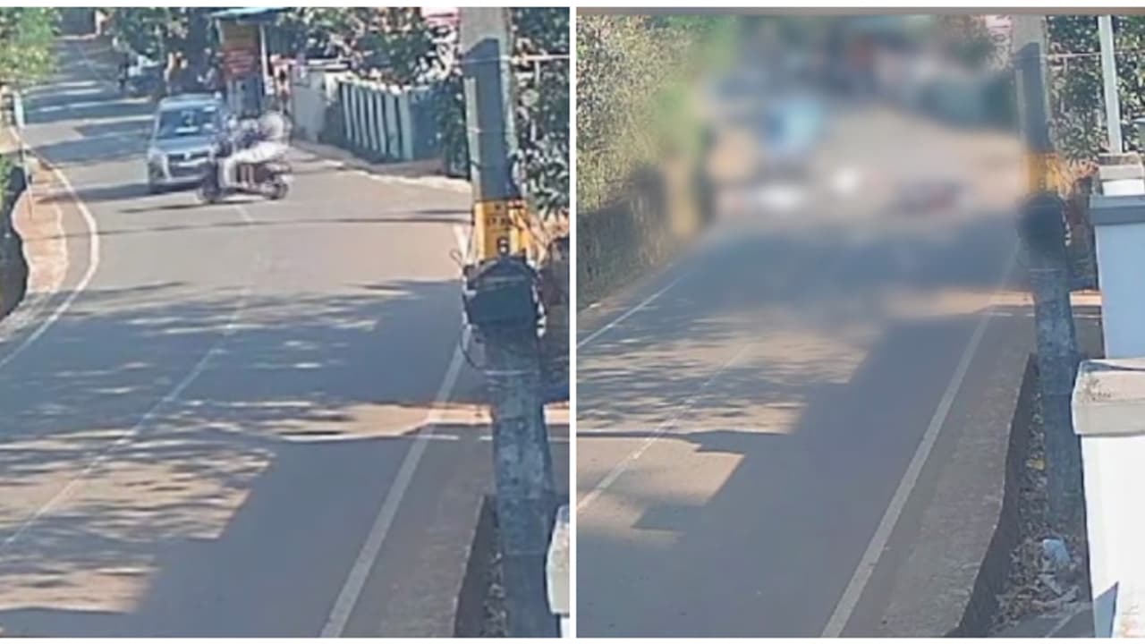 Scooter collided with a car in Palakkad Two people were seriously ...