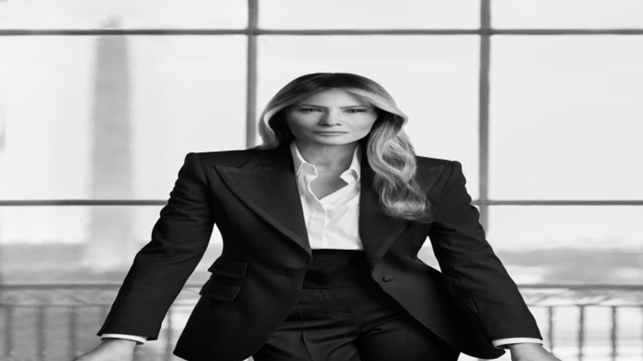 US first lady Melania Trump's official portrait released by White House ...