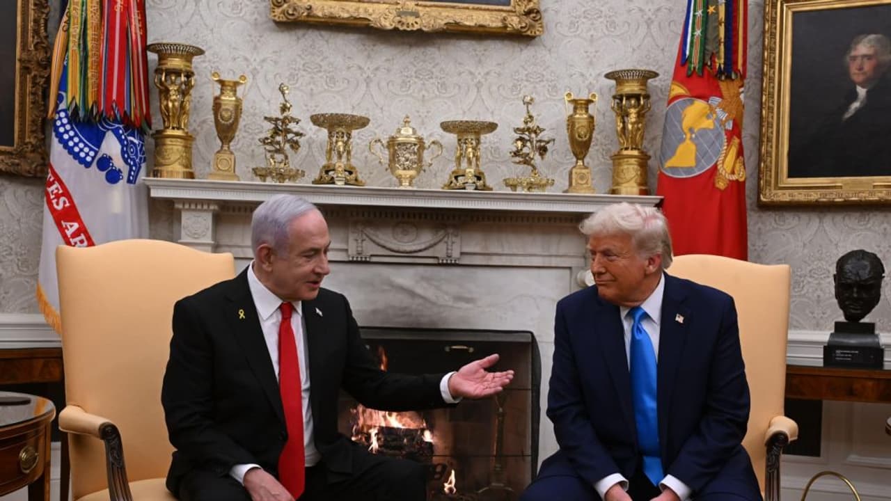 'That was a great operation': Donald Trump as Israel PM Netanyahu gifts ...