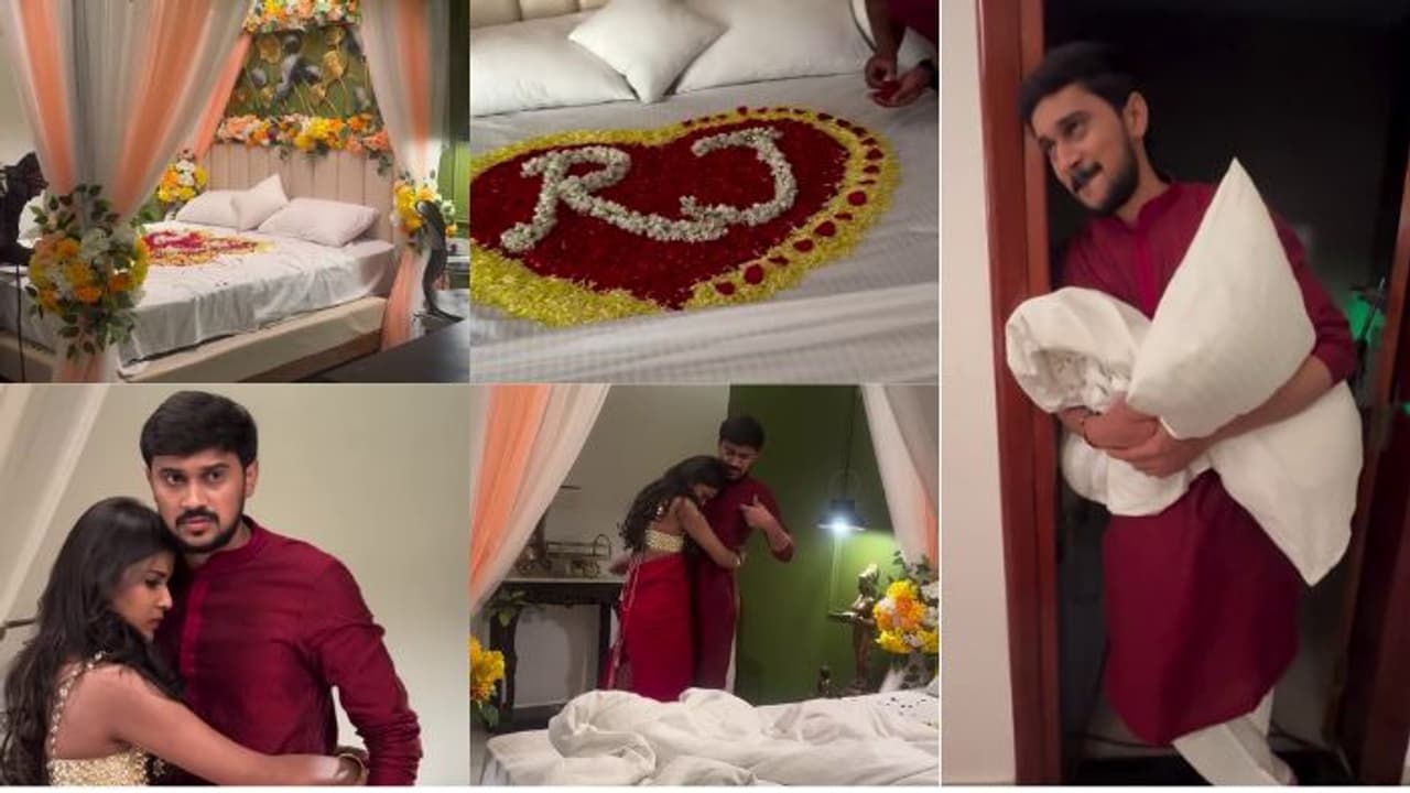 Yajamaana Serial Jhansi Raghu first night Making video ರಾಘು-ಜಾನ್ಸಿ ...