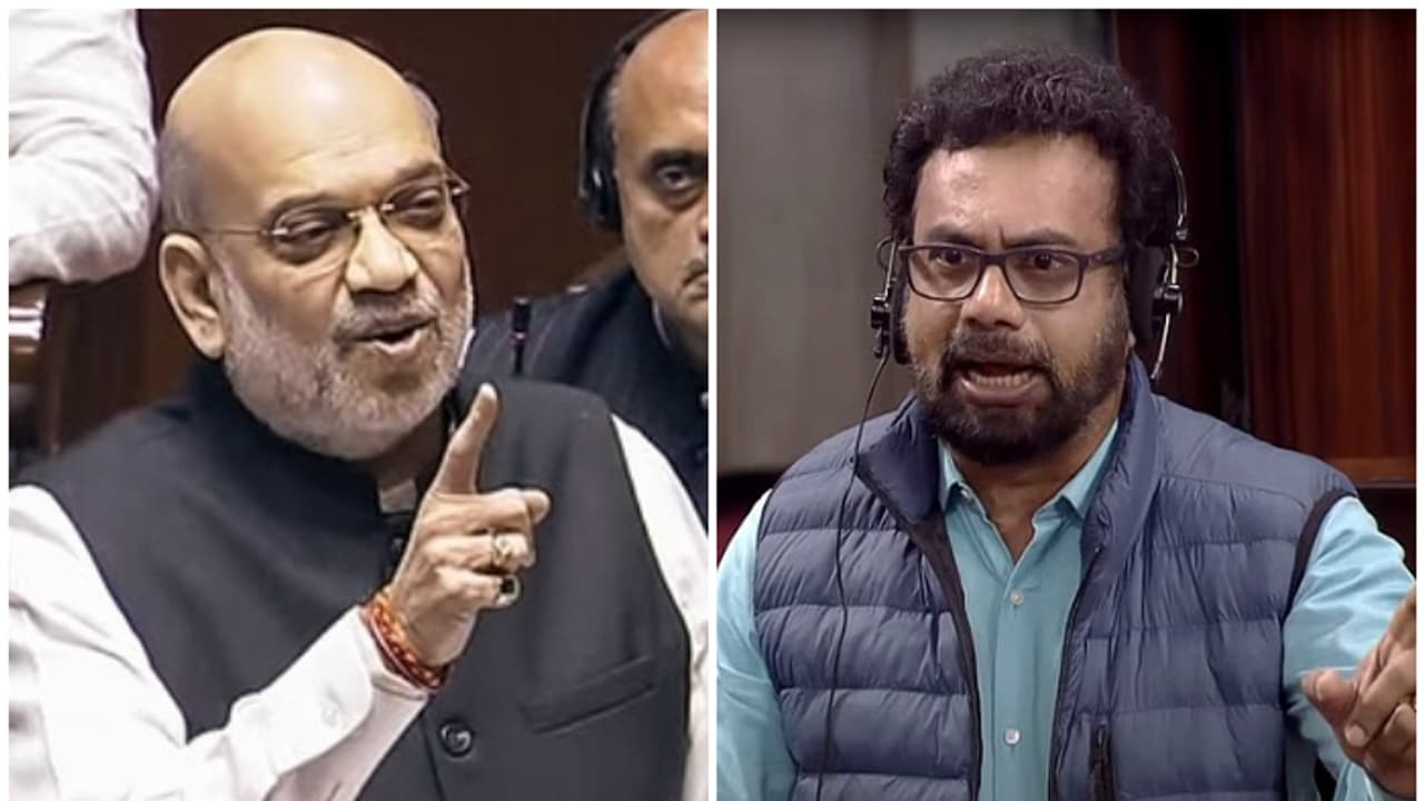 Amit Shah mock John Brittas on Elon Musk issue രാജ്യസഭയിൽ മസ്കിന്‍റെ ...