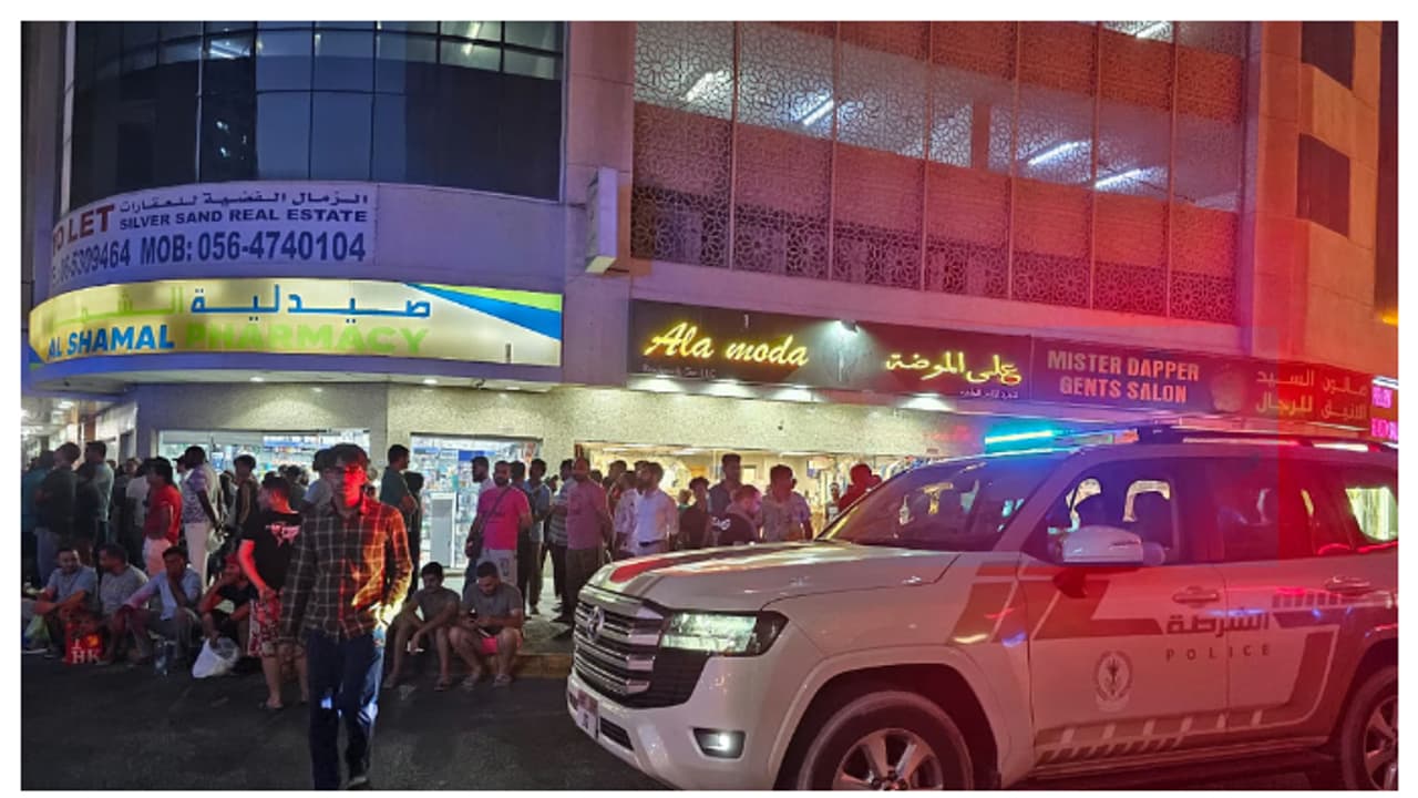 Al Nahda building fire ബഹുനില കെട്ടിടത്തിൽ തീപിടിത്തം, രക്ഷപ്പെടാ ...