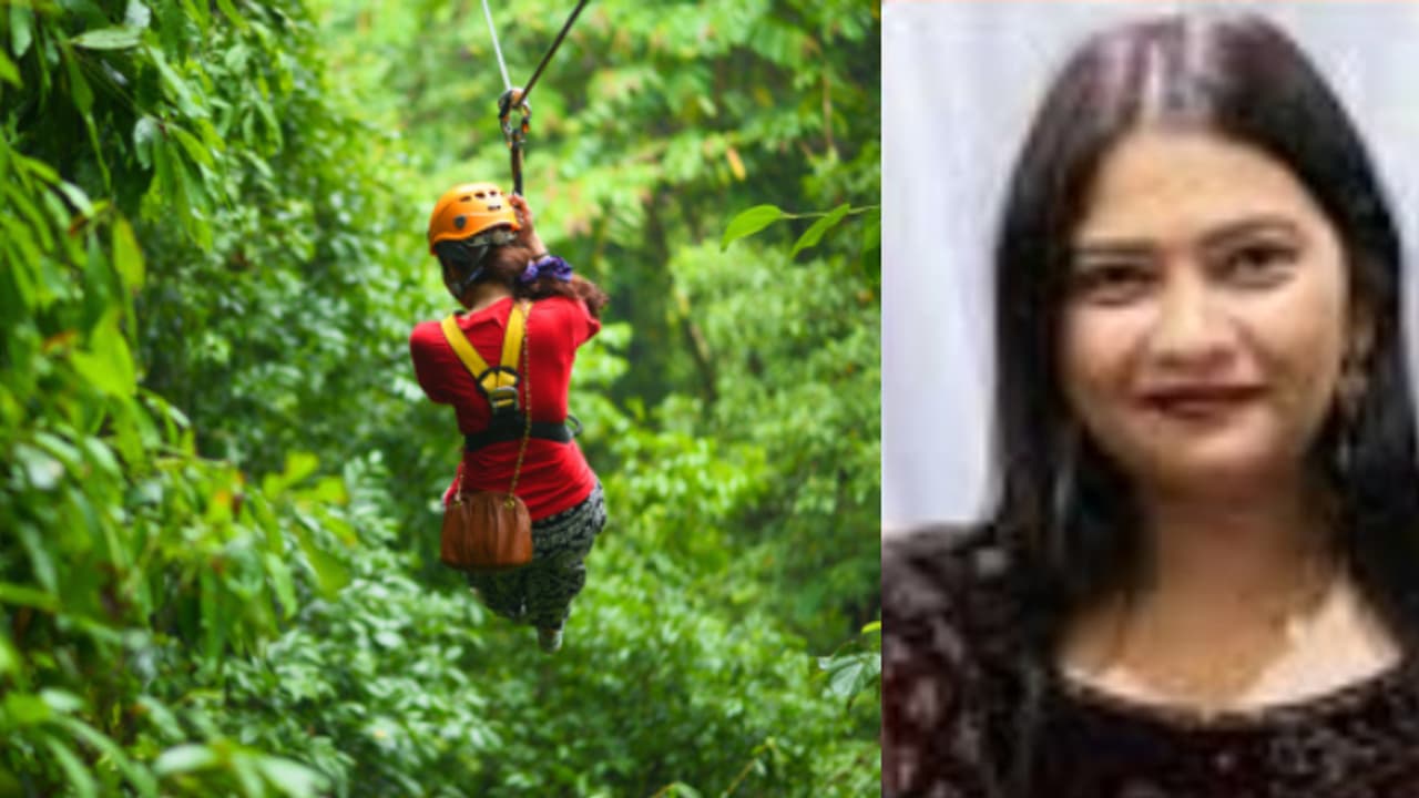 Techie women dies after falling from zipline tower; വാരാന്ത്യ ...