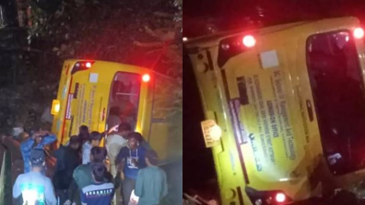 vagamon dc college bus falls into ditch in Pullikanam; several students ...