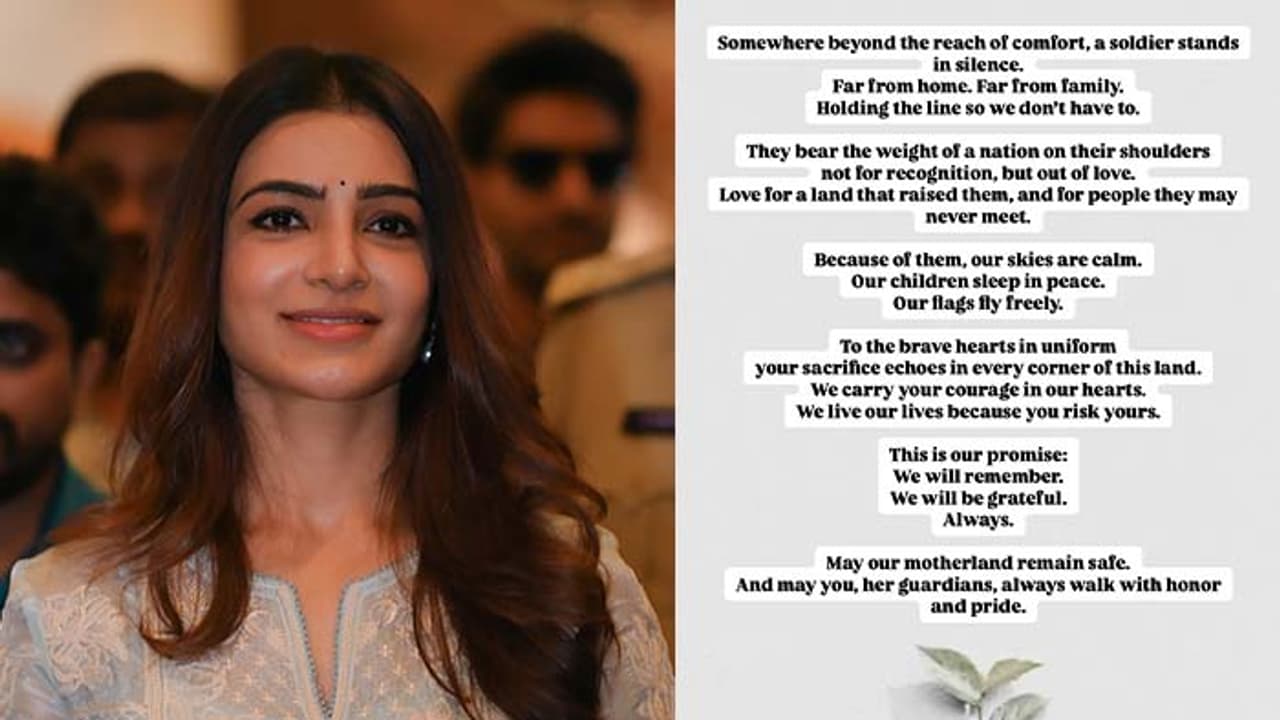 Samantha Ruth Prabhu Prays for Indian Soldiers in India Pakistan ...