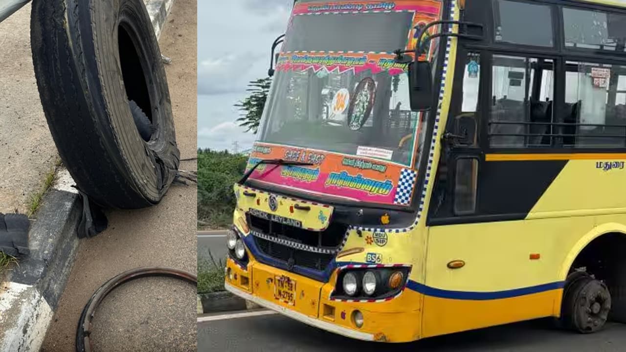 TN Government Bus Tire Bursts: அரசு பேருந்தின் டயர் வெடித்து கழன்று ...