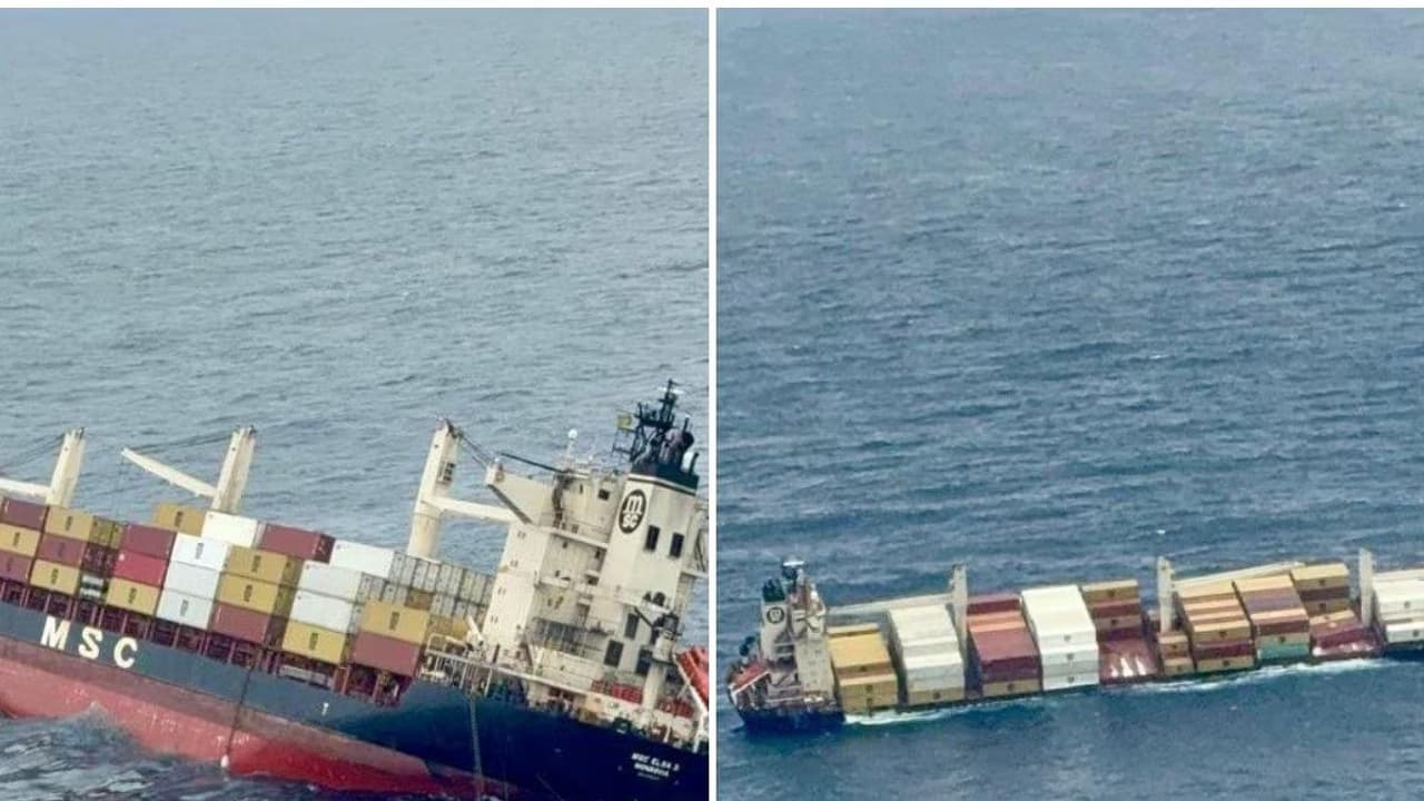 MSC ELSA 3 ship met with accident in Arabian sea overcomes critical ...