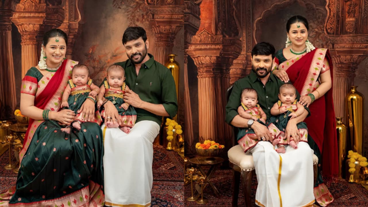 Kavingar Snehan Twin Babies : இரட்டை குழந்தைகளின் முகத்தை முதல் முறையாக ...