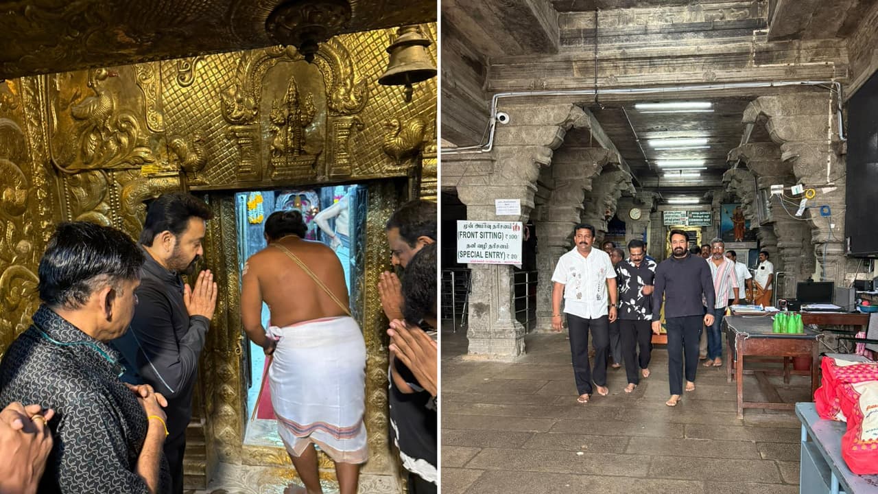 பண்பொழி திருமலை முருகனுக்கு வேல் காணிக்கை கொடுத்த மோகன்லால்! | Mohanlal Offers Vel At Thirumalai ...