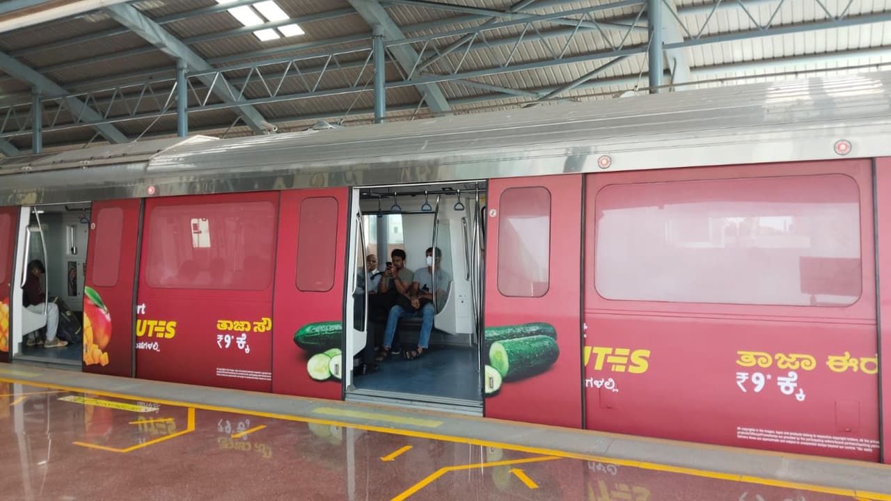 Bengaluru Metro trains wrapped in ads as BMRCL eyes new revenue stream ...