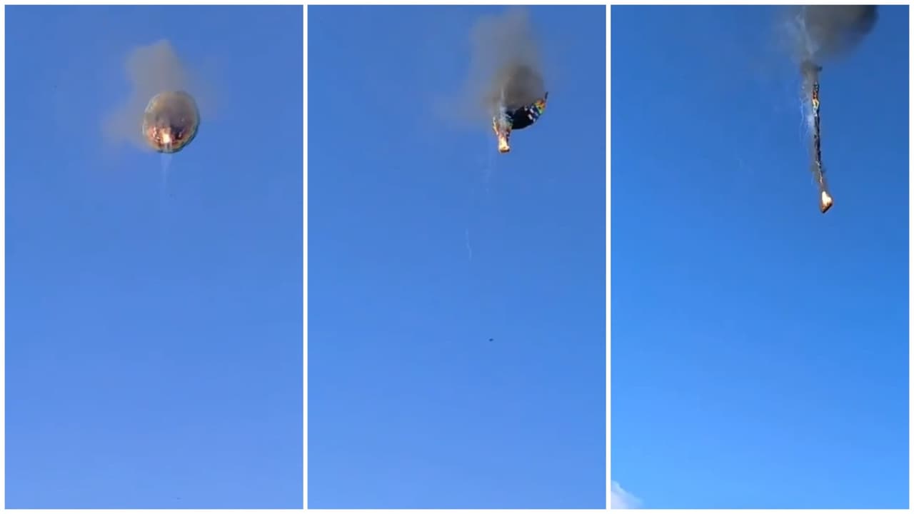 Brazil hot air balloon catches fire mid-air, crashes in Santa Catarina ...