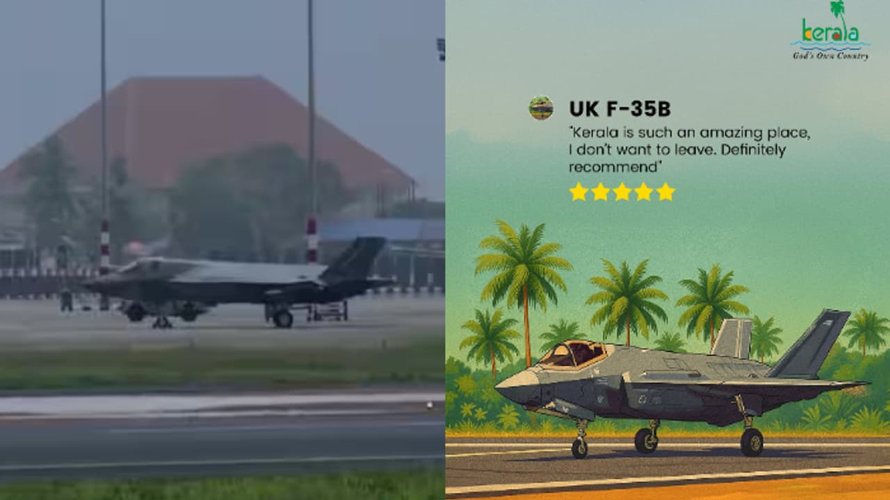 kerala tourism departments features british fighter jet F35B in new advertisement; കേരളത്തി ...