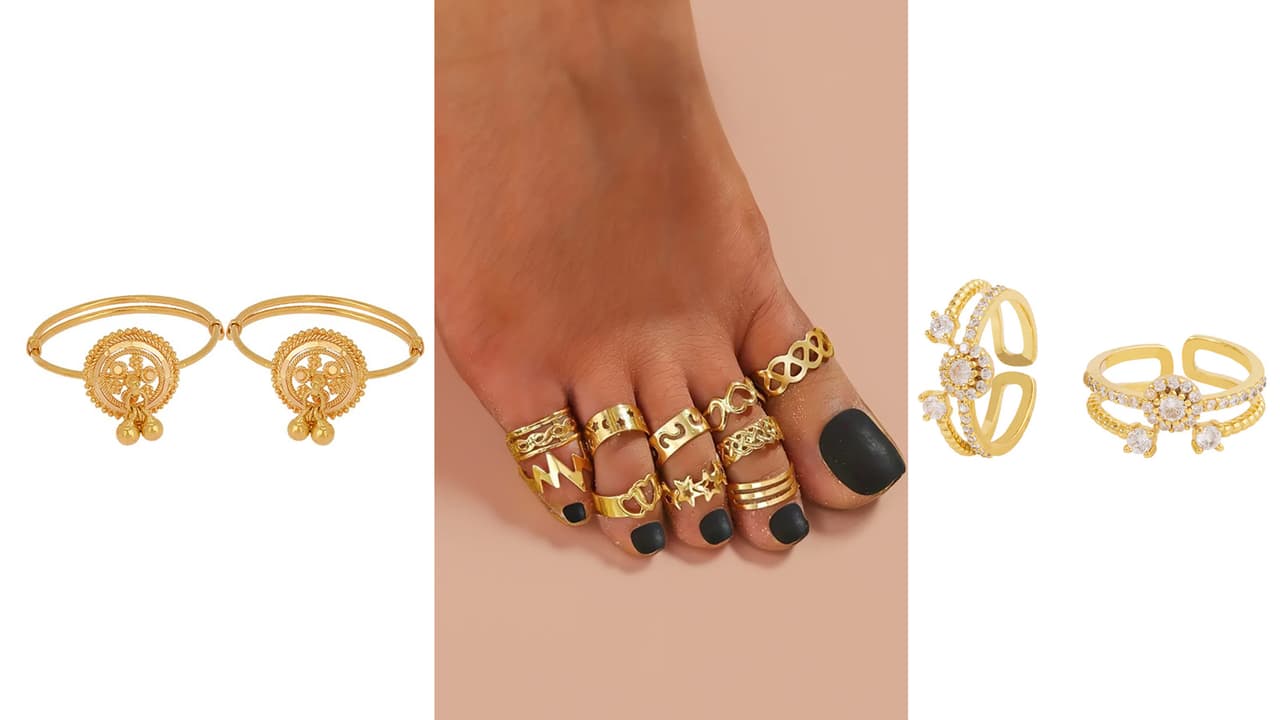 Gold Toe Ring Design: फिटिंग की No झंझट, 300 में खरीदें एडजस्टेबल ...
