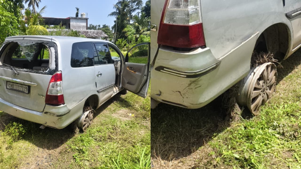 way to airport youth in innova car hit many vehicle drive after losing ...