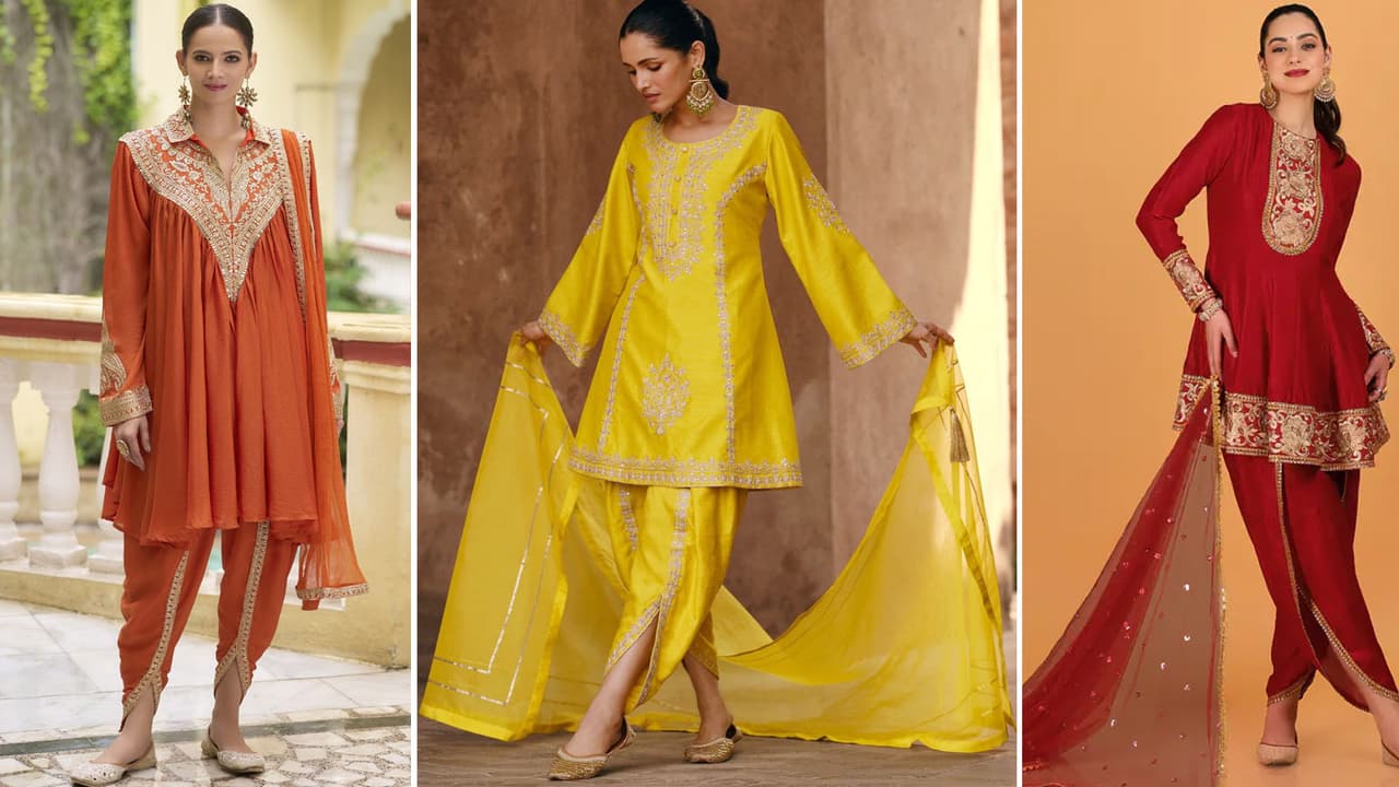 Dhoti Salwar Suit Designs: 6 मॉडर्न धोती सलवार सूट डिजाइन, शादी बाद 1st ...