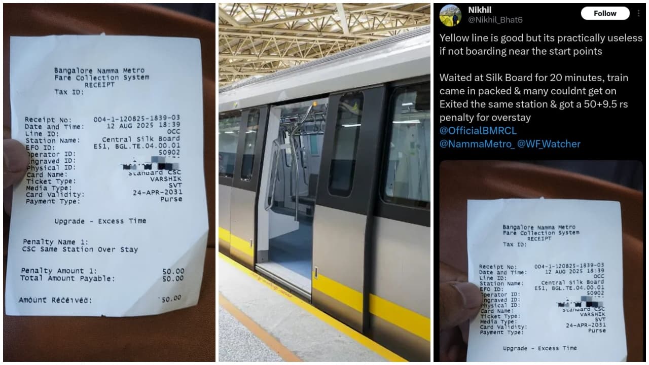 Bengaluru Metro Yellow Line: Missed Train Could Cost Commuters ₹50 Amid ...