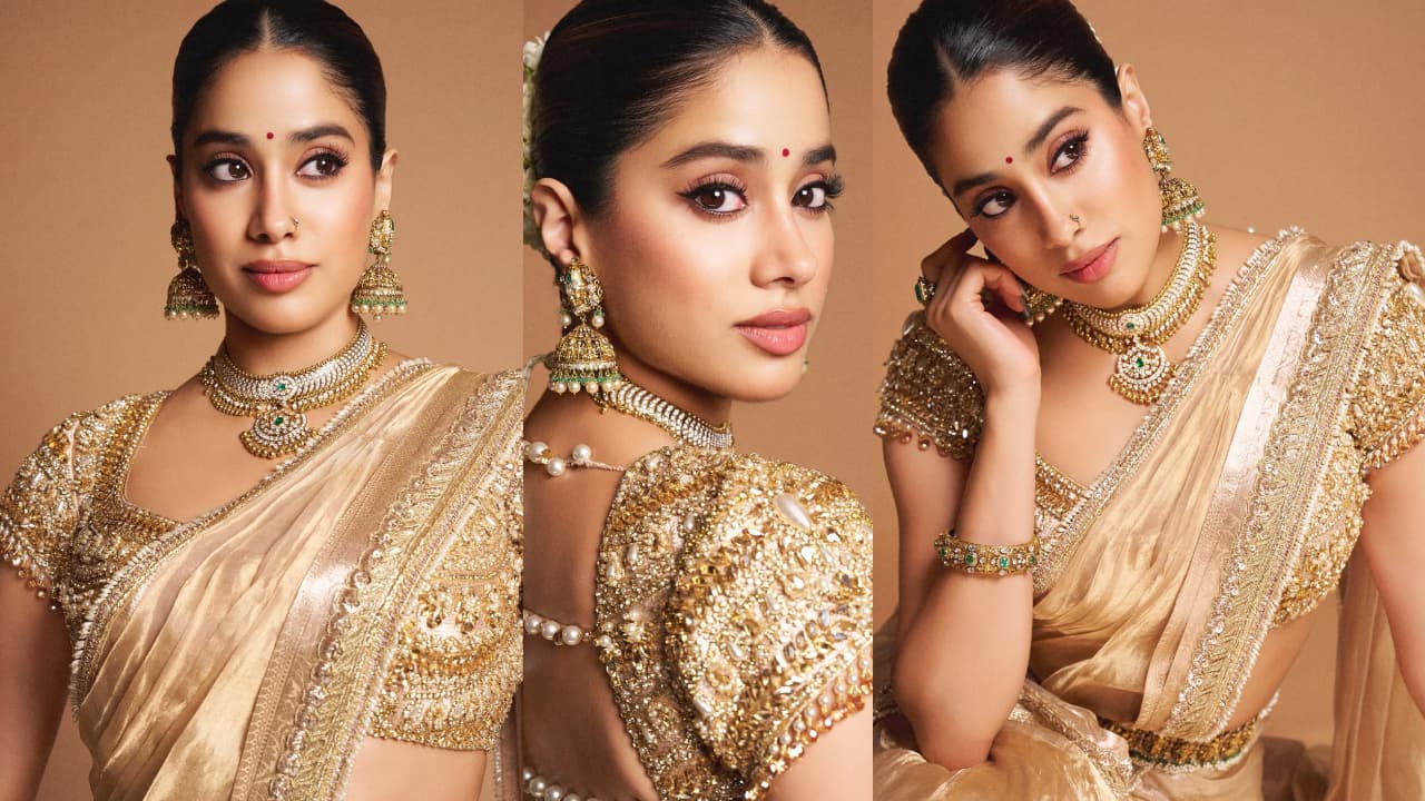 Janhvi Kapoor's Stunning Saree Styles: A Trendsetter in Traditional ...