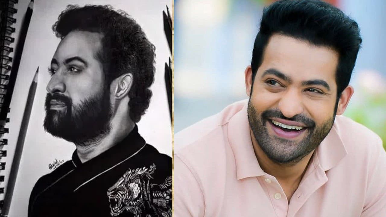 Jr NTR Pencil Drawing : ஜூனியர் என்.டி.ஆர் பென்சில் ஓவியம் ரூ.1.45 ...