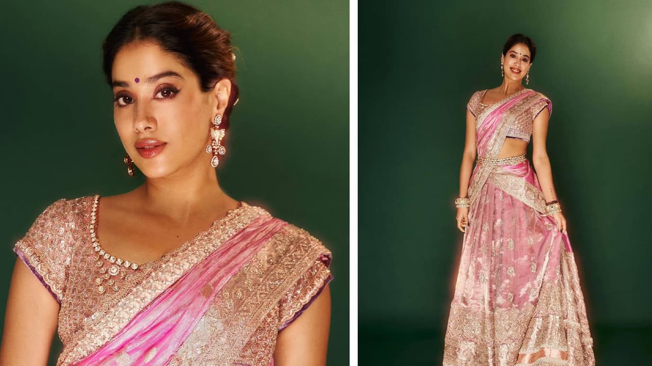 गणेश विसर्जन में रीक्रिएट करें जाह्नवी कपूर सा पट्टू पावड़ा Look ...