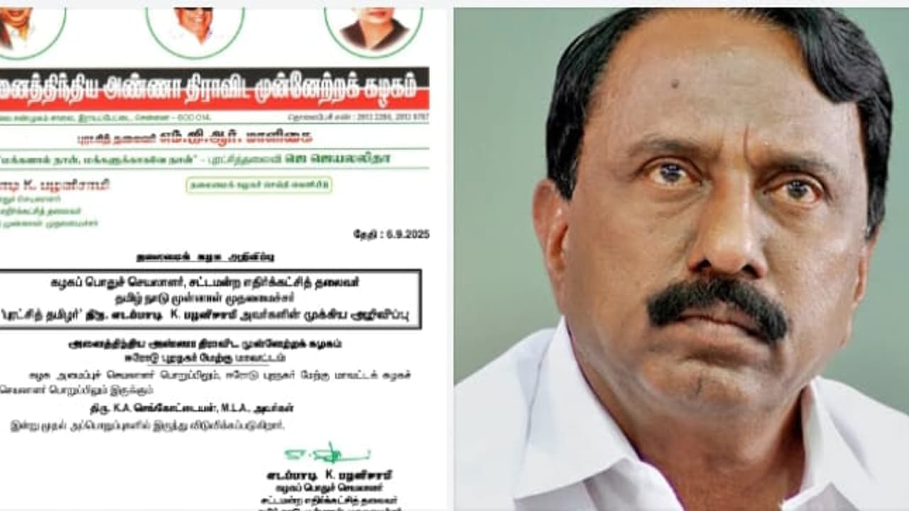 KA Sengottaiyan, Who Called For Re-Induction Of Expelled Leaders ...