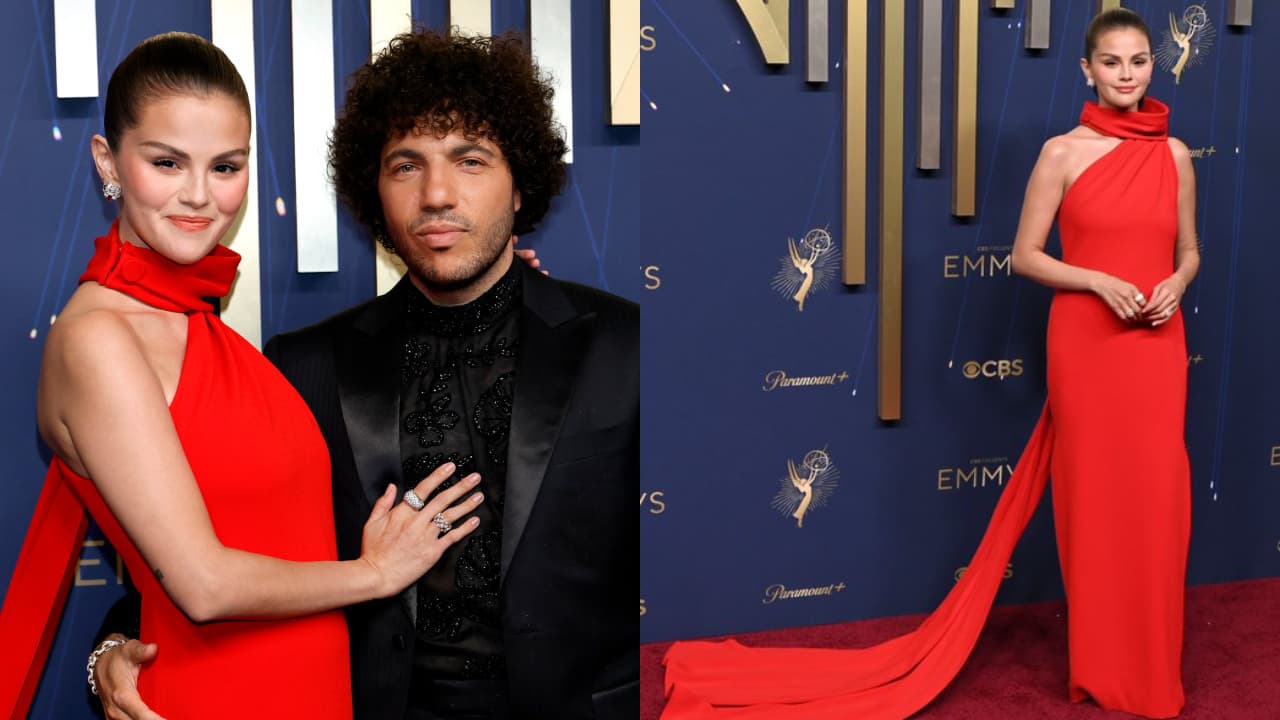 Emmys 2025: Selena Gomez Radiates in Red as She Shares Red Carpet ...