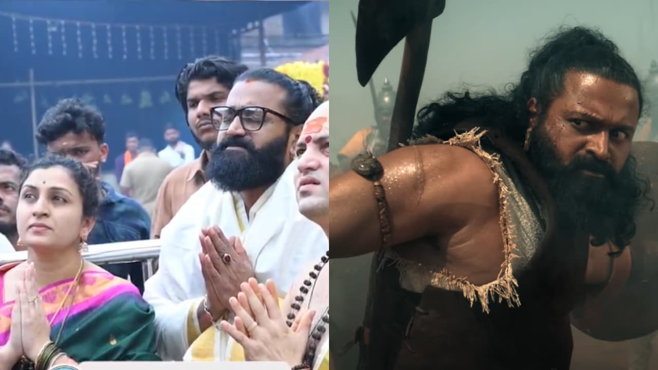 Actor Rishab Shetty, Wife Pragathi Visit Kollur Mookambika Temple; Pray for Kantara Chapter 1 ...