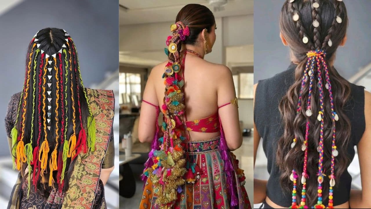 Garba Night Hairstyle : गरब्यासाठी कॉपी करा सेलिब्रेटीसारखी हेअरस्टाइल ...