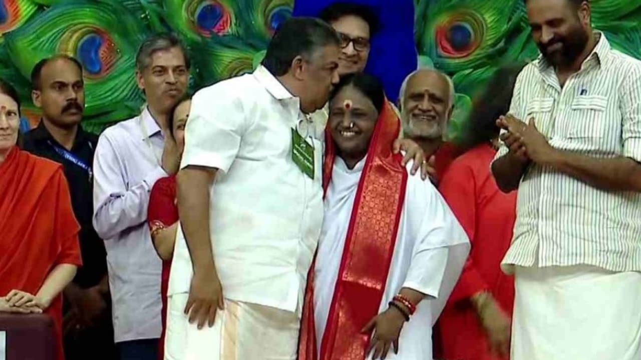 Mata Amritanandamayi Birthday: Kerala Minister Saji Cherian Draws Flak for Kissing 'Amma ...