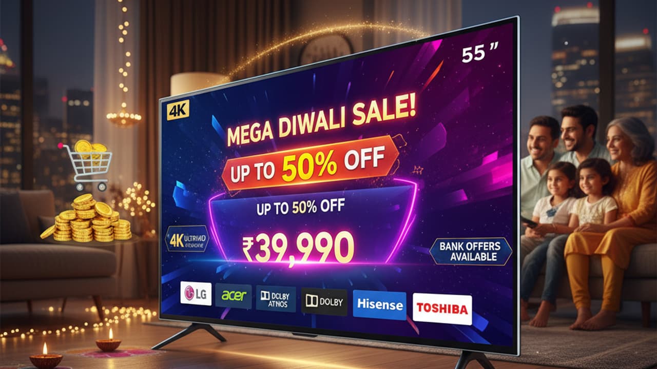During the Amazon Diwali Sale, 55-inch LED Smart TVs from top brands ...