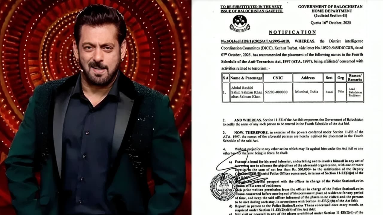 Salman Khan Placed on Pakistan's Anti-Terror List? Reports Say Actor ...