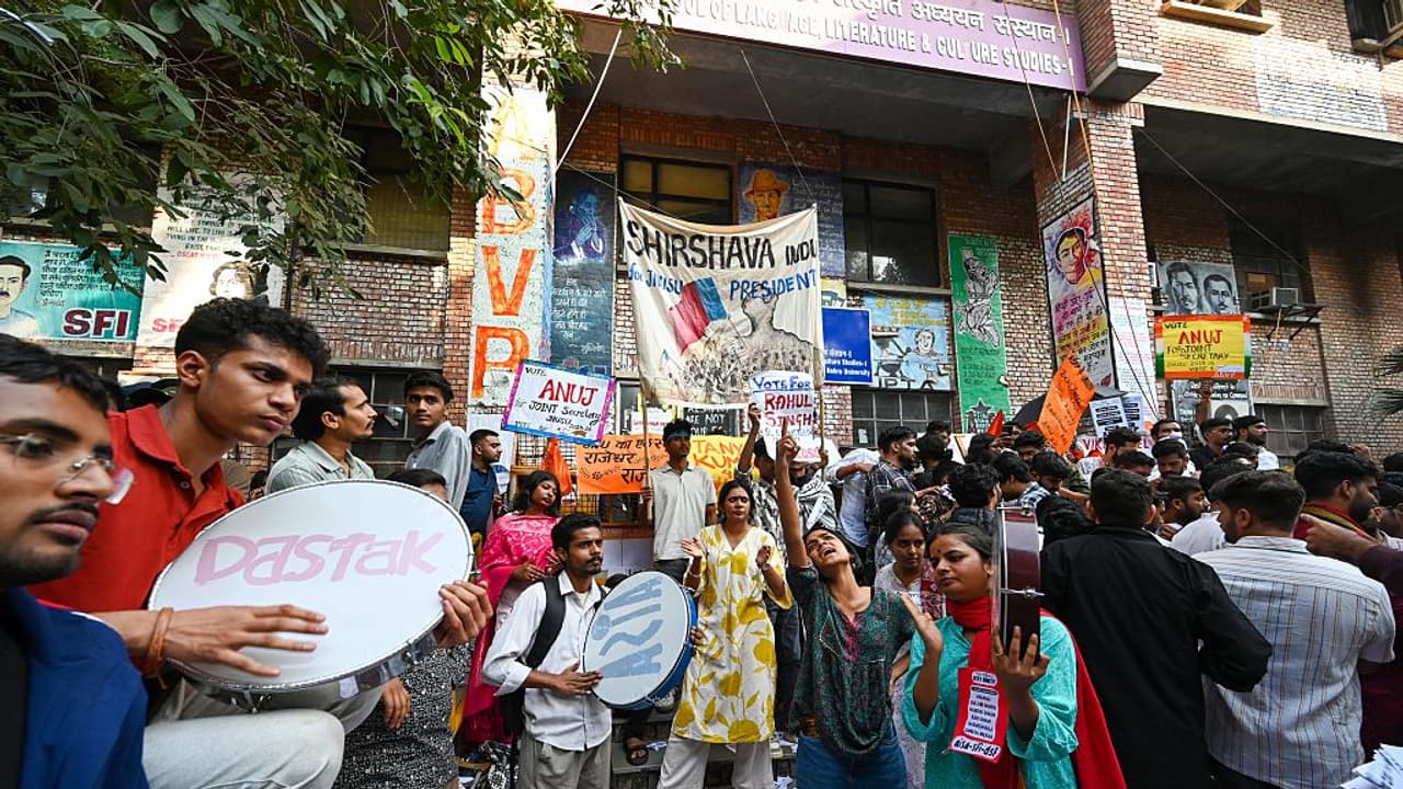 JNUSU Vote Counting Underway: ABVP and Left Unity Locked in Neck-and ...