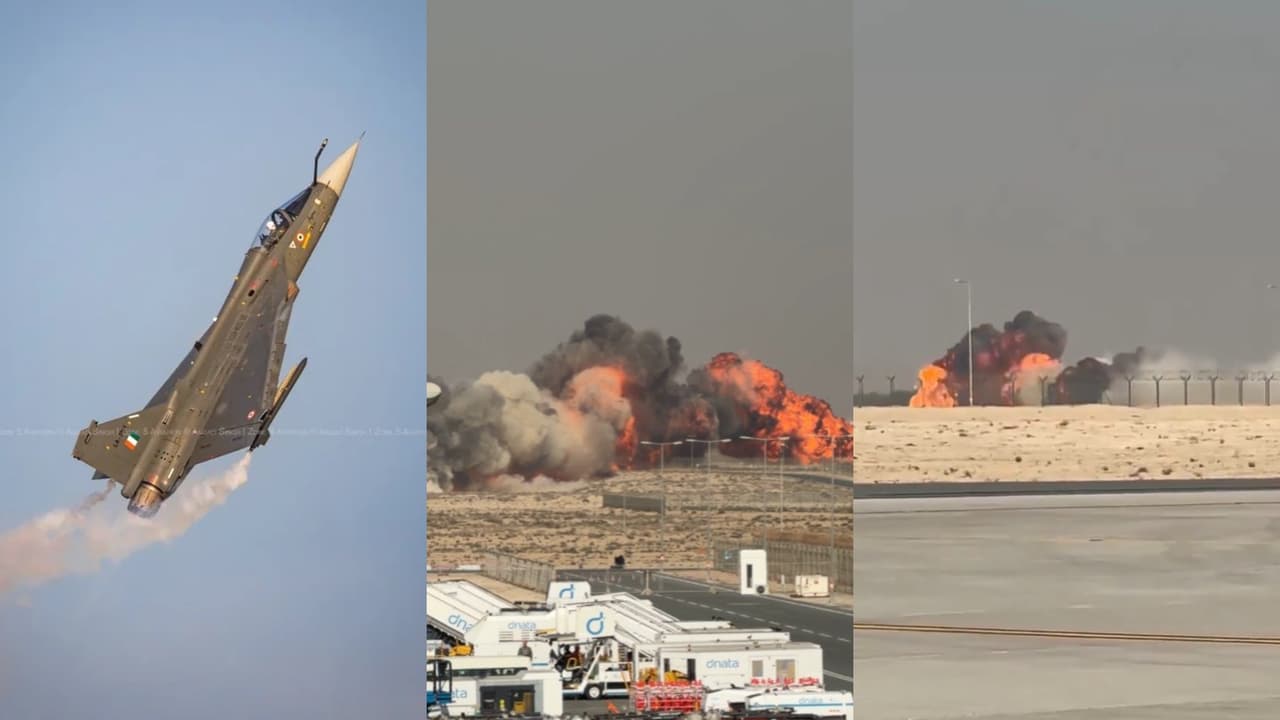 Viral Video shows HAL Tejas Jet Crash During Dubai Air Show Display ...
