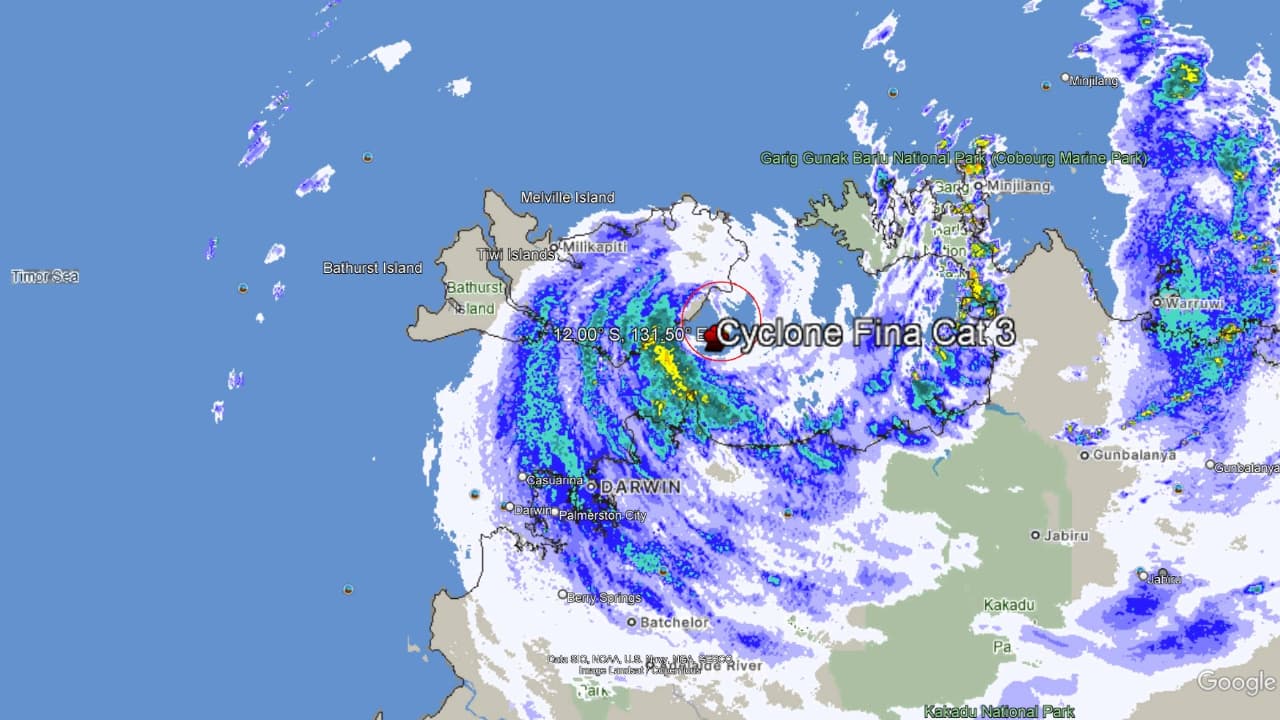 Tropical Cyclone Fina Intensifies to Category 3 Near Australia’s ...