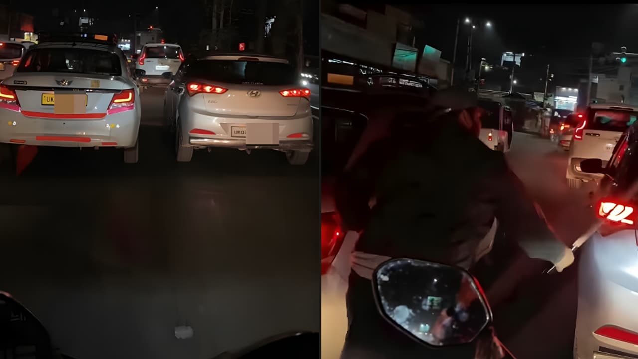 Dehradun Road Rage: Viral Video Shows Taxi Driver Using Rod to Smash ...