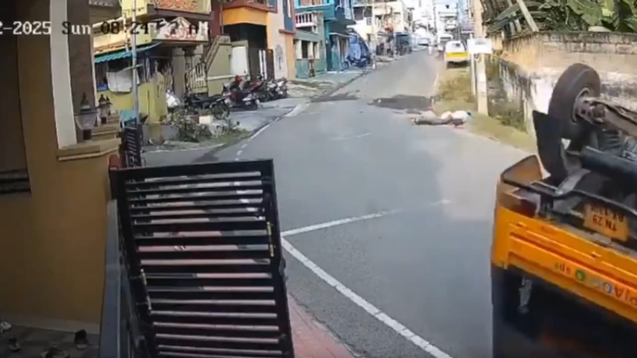 Viral Video: Distracted Auto Driver Rams Pedestrian In Salem, Topples ...