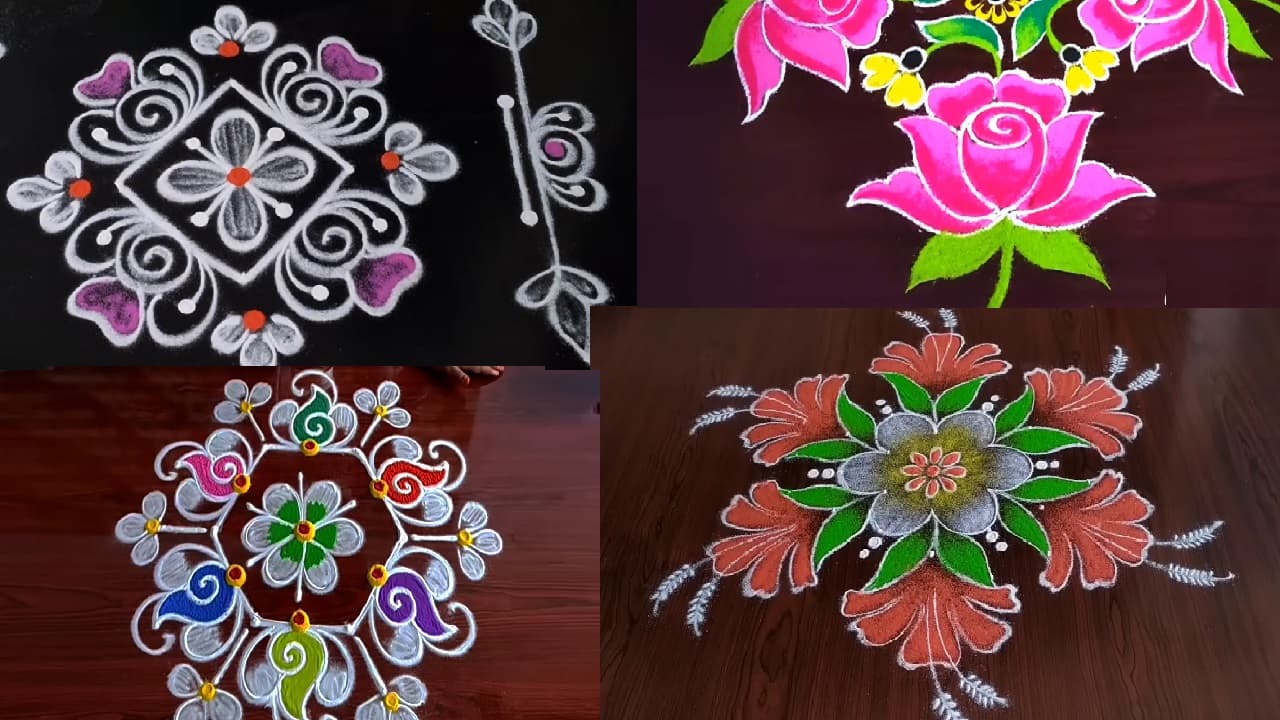 Simple Rangoli: కొత్త ఏడాదికి రంగుల ముగ్గులు.. వీటిని వేయడం చాలా ...