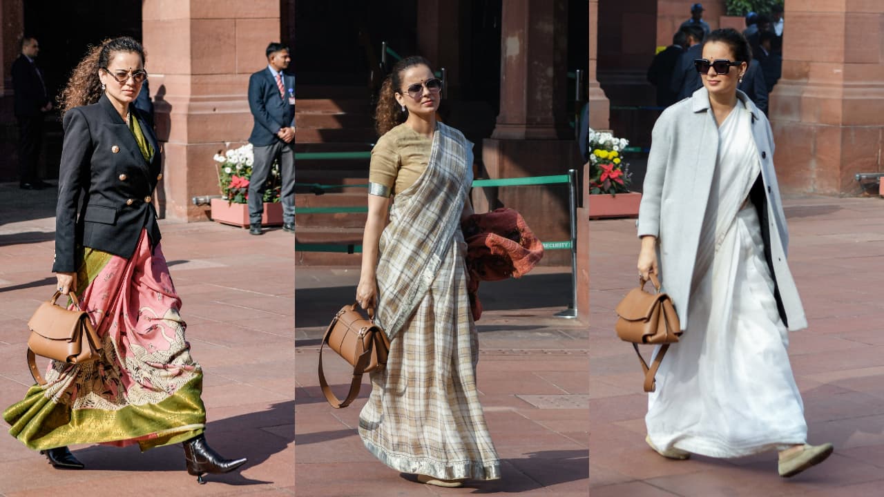 Kangana Ranaut Fashion Winter Session; പാർലമെന്റിലെ കങ്കണ സ്റ്റൈ ...