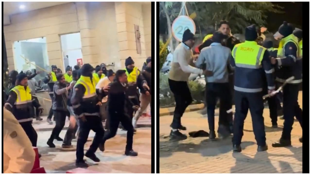 Full-Blown Drama As Delivery Agent, Guards Clash Over Food Delivery Mix ...