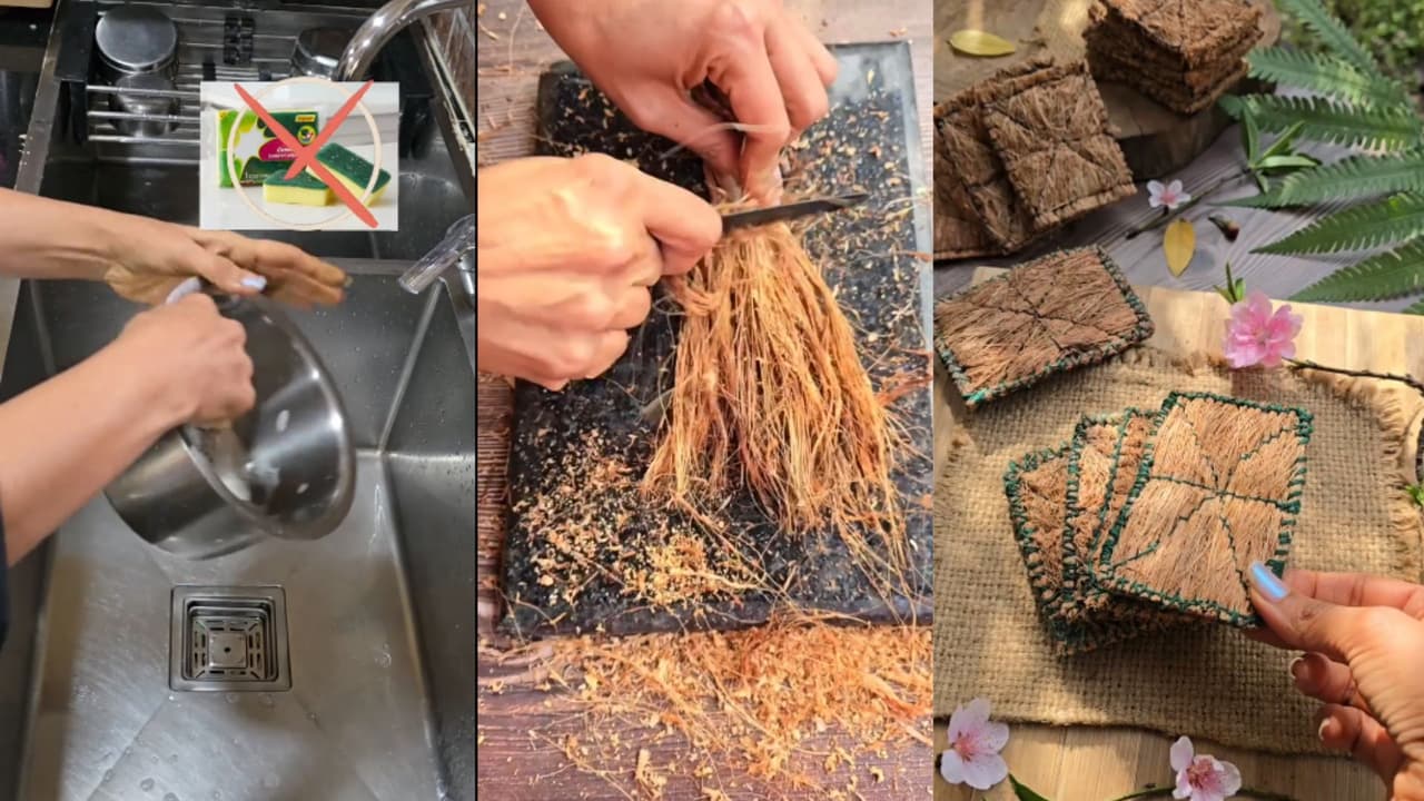 DIY Coconut Scrubber: Make an Eco-Friendly Kitchen Scrubber From ...