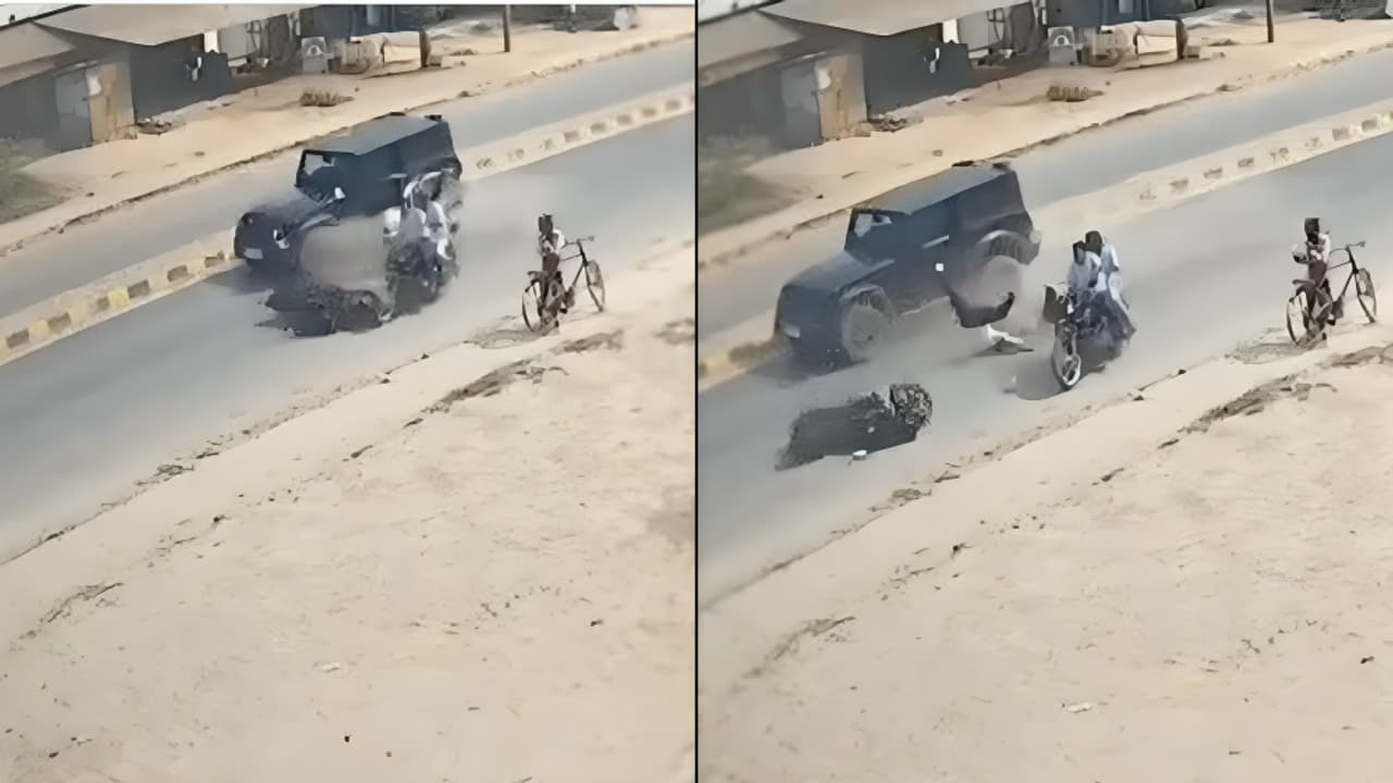 Speeding Thar Crash In Basti Caught On CCTV, Sparks Road Safety ...