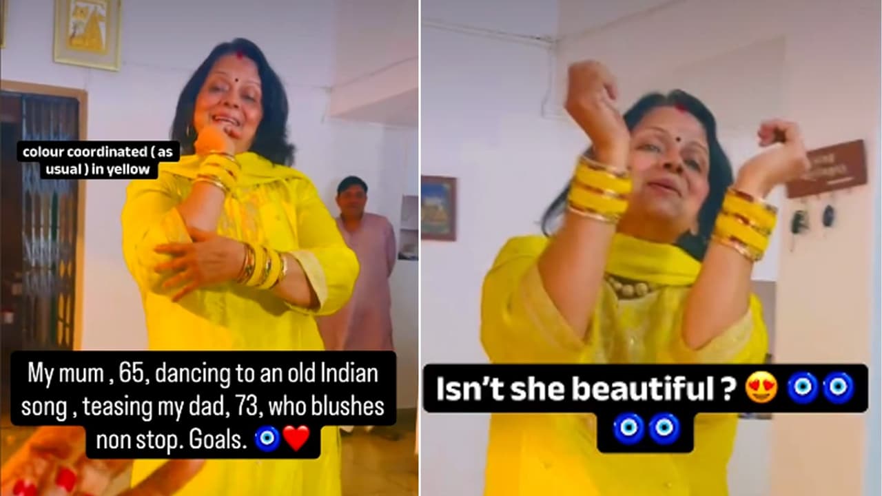 Viral Video: 65-Year-Old Wife’s ‘Mere Haathon Mein’ Dance Leaves ...