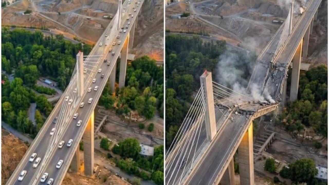 Iran Bridge Attack : इराण हादरलं, अमेरिकेच्या हल्ल्यात सर्वात उंच पूल ...