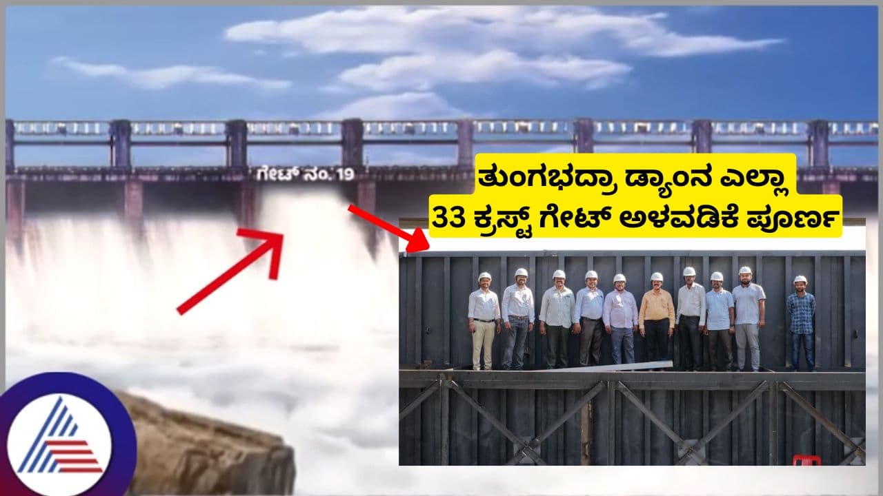 ಮಳೆಗಾಲಕ್ಕೂ ಮುನ್ನ ತುಂಗಭದ್ರಾ ಜಲಾಶಯ ಸೇಫ್; ಎಲ್ಲಾ 33 ನೂತನ ಕ್ರಸ್ಟ್ ಗೇಟ್‌ಗಳ ...