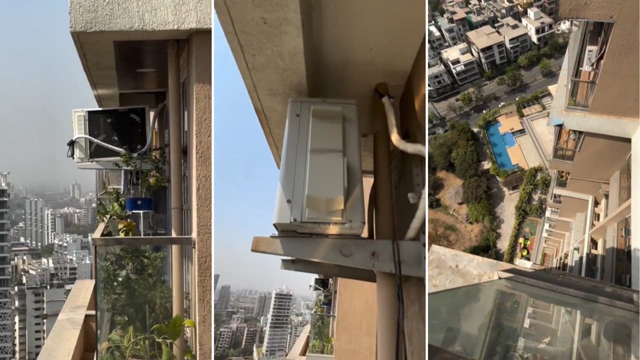 Viral Video On Risking Life For 23rd-Floor AC Repair Exposes Big Safety ...