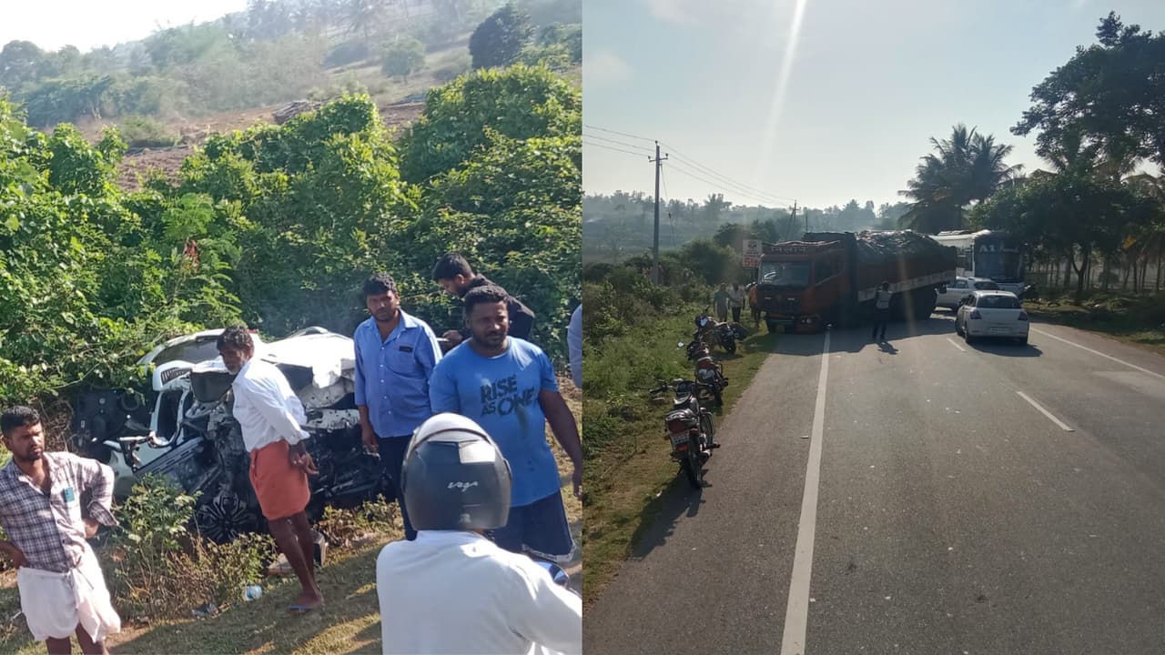 Karnataka Horrific Accident: Car Crashes Into Lorry, Pregnant Woman and ...